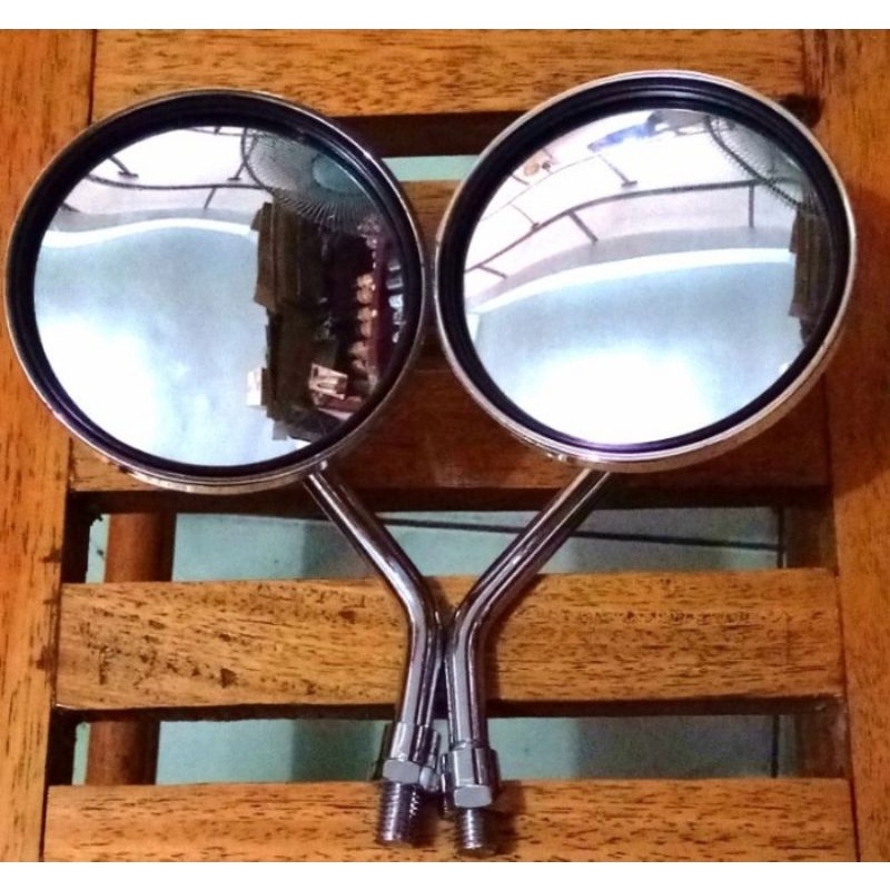 Jual SPION BULAT PENDEK SCOOPY MIO FINO CHROME / BLACK KACA CEMBUNG ...