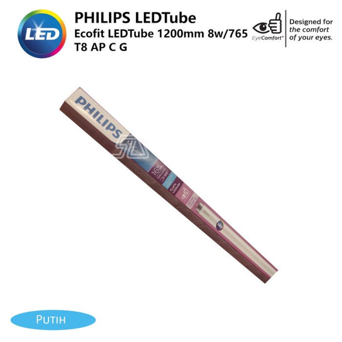Jual PHILIPS Lampu EcoFit LEDtube 1200mm 16W 765 T8 AP C G | Shopee Indonesia