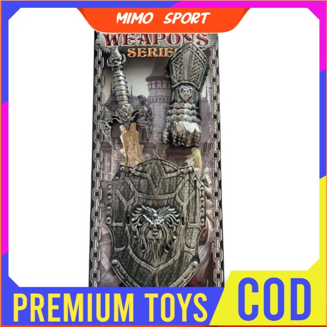 Jual Mainan Permainan Maenan Alat Perang Pedang Tameng Sarung Tangan ...