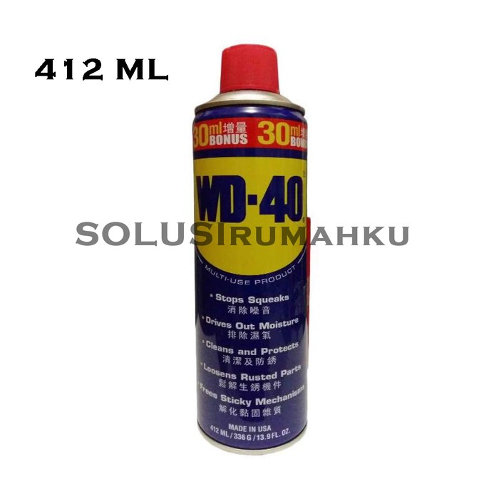 Jual WD-40 412 ML LUBRICANT PELUMAS SERBAGUNA MINYAK ANTI KARAT WD 40 WD40 SRNew1480 | Shopee ...