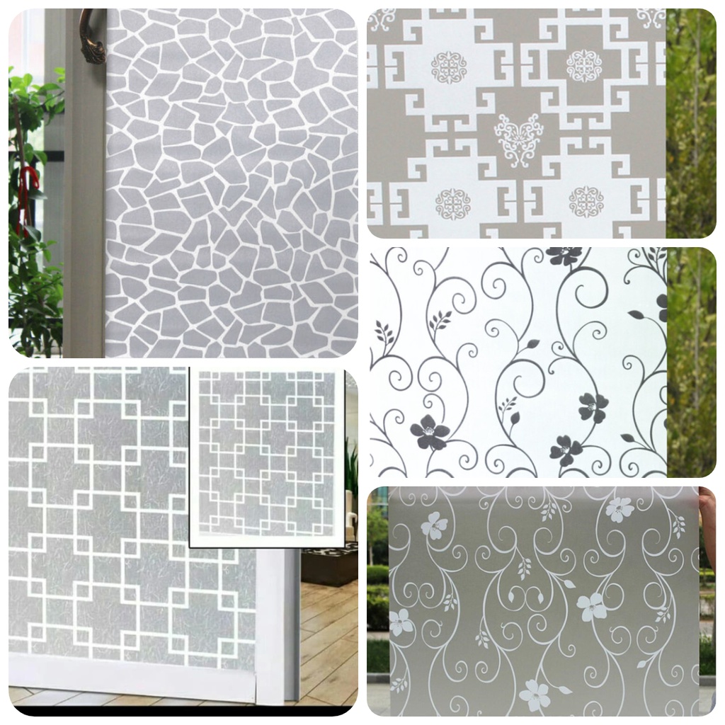 Jual Stiker Kaca Jendela Stiker Pintu kaca Stiker cermin Motif Bunga ...