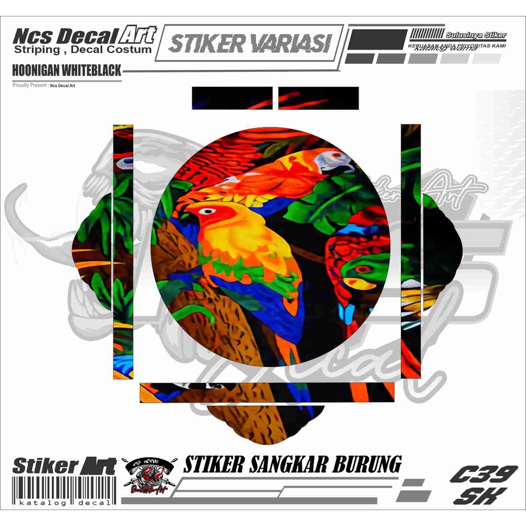Jual stiker decal sangkar stiker kandang burung stiker modif sangkar ...