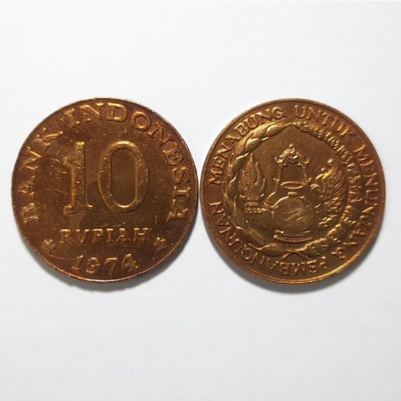 Jual KOIN KUNO 10 RUPIAH TABANAS KUNING TH 1974 - UANG MAHAR - KOLEKSI | Shopee Indonesia