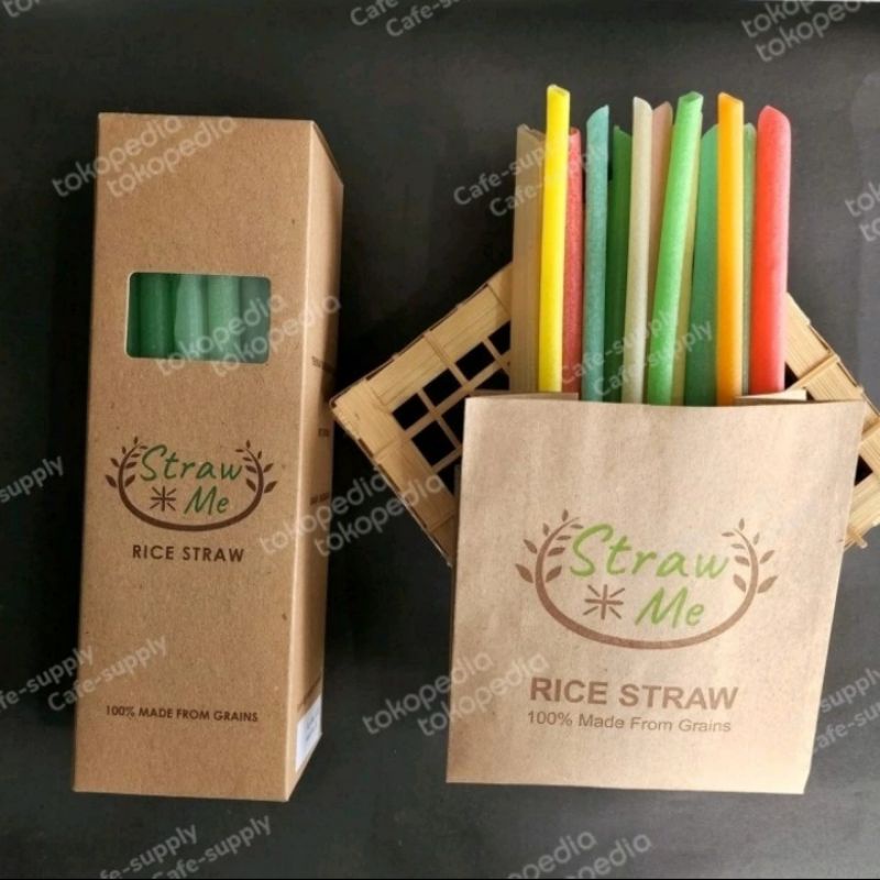 Jual Sedotan Straw Me Rice Straw - No Wrapping in box | Shopee Indonesia