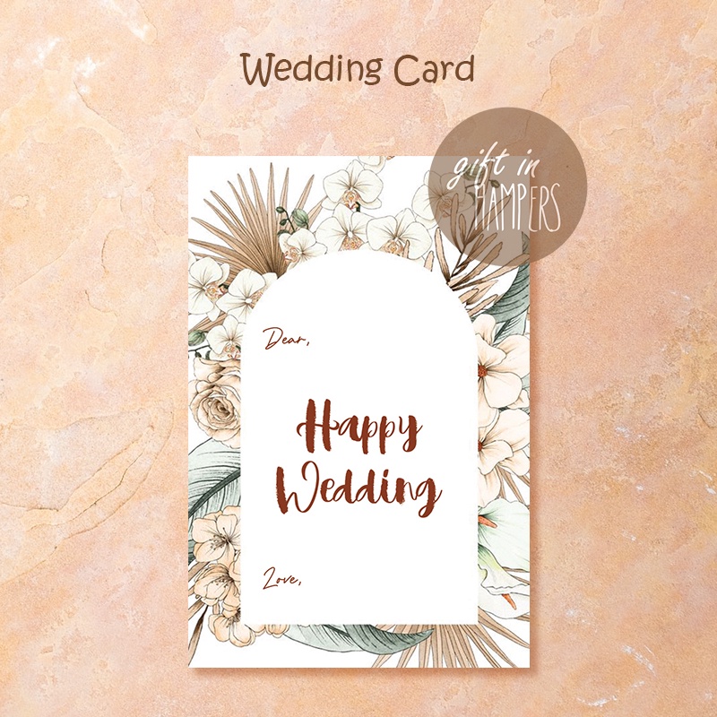 Jual KARTU UCAPAN WEDDING CARD FLORAL | Shopee Indonesia