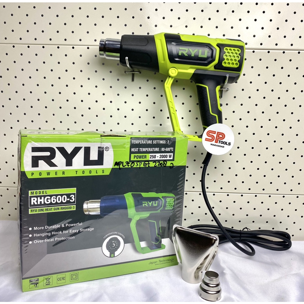 Jual RYU HEAT GUN / HOT GUN / MESIN BLOWER PANAS RYU RHG600-3 RHG 600-3 ...
