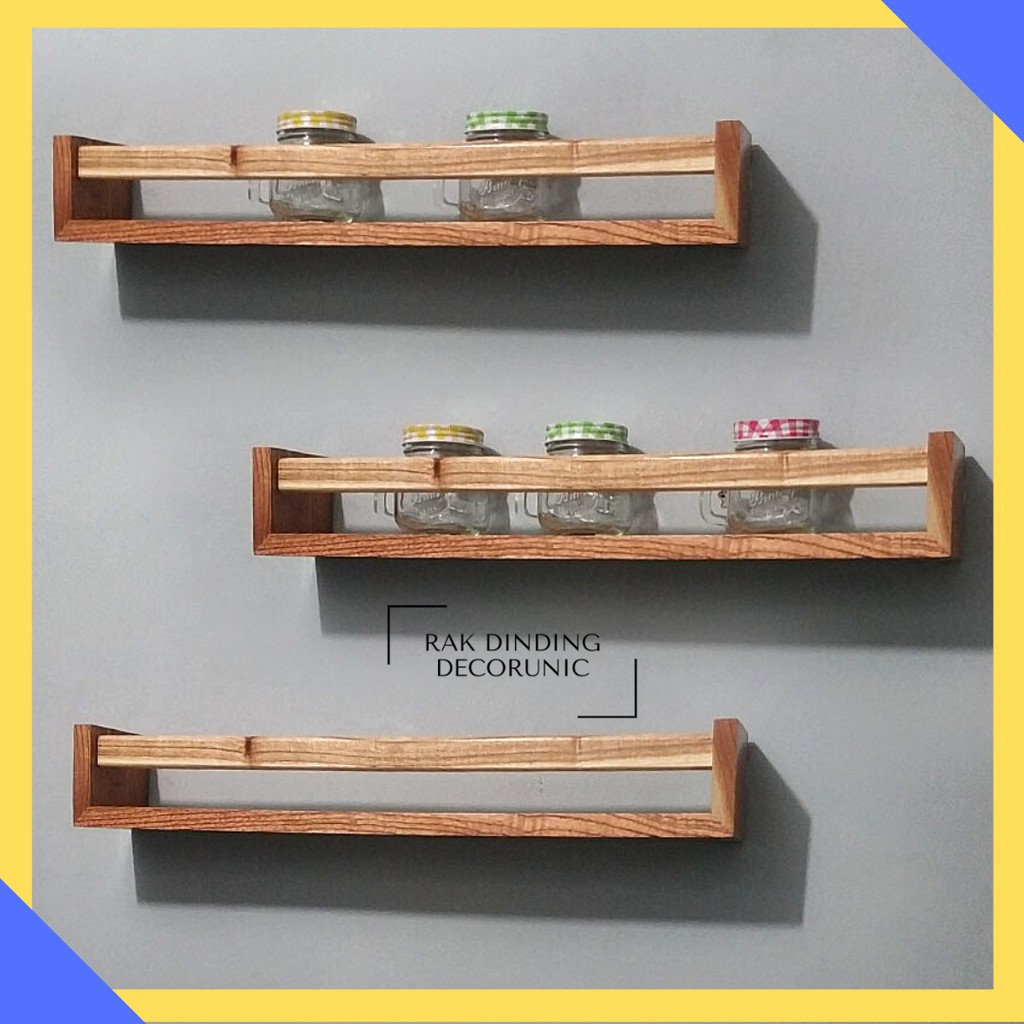 Jual Rak Dinding Minimalis Bumbu Dapur 3 pcs Uk. 60,60,60cm Ambalan ...