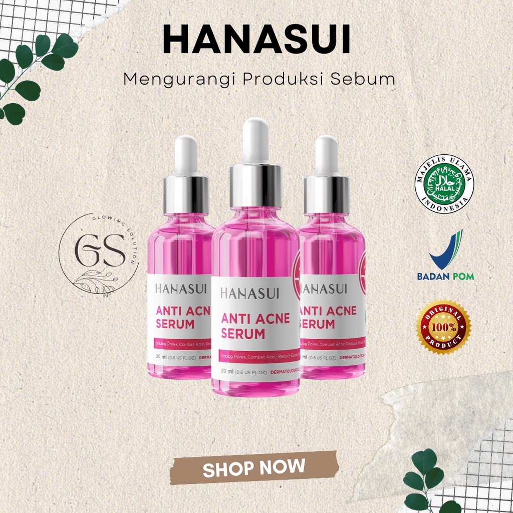 Jual HANASUI Anti Acne Serum New Look & Improved Formula 20ml (100% ...