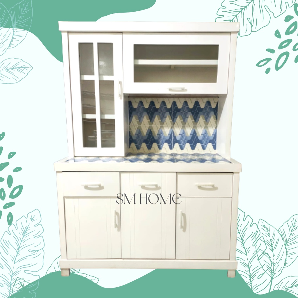 Jual Lemari Sayur / Lemari Dapur / Rak Piring Kayu Minimalis 3 Pintu ...