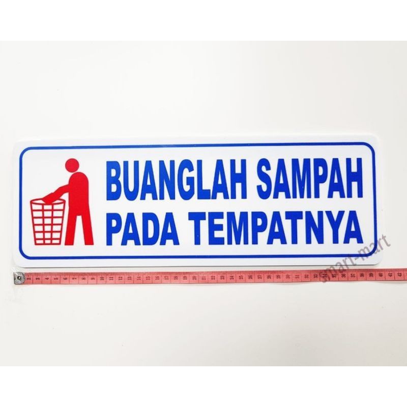 Jual Papan rambu akrilik tebal / papan akrilik rambu tulisan buang ...