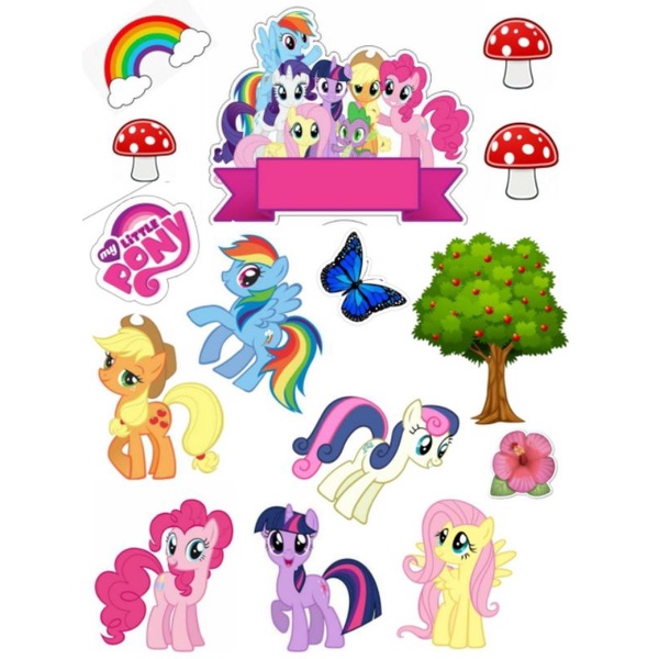 Jual Topper cake karakter kuda poni / my little pony | Shopee Indonesia