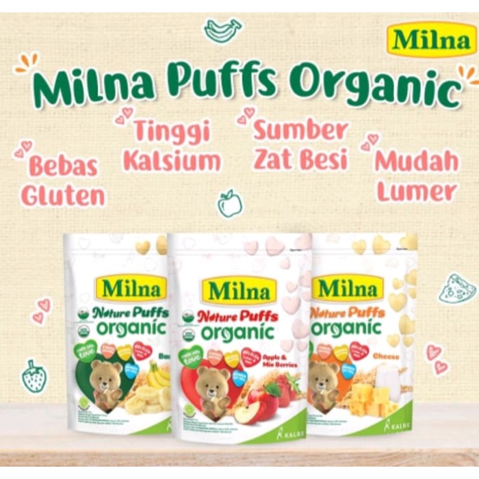 Jual Milna Nature Puff Organic 15g Milna Puffs MP5ASI | Shopee Indonesia