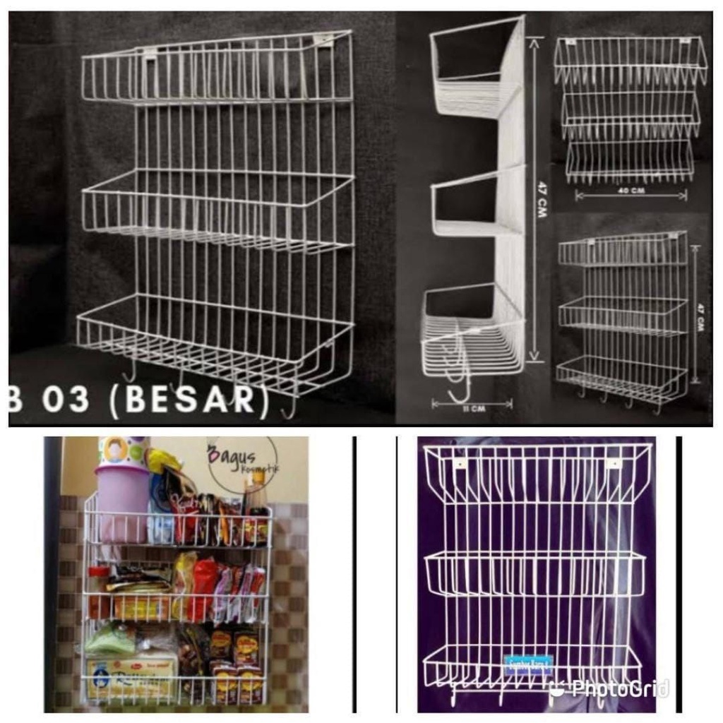 Jual RAK BUMBU 3 SUSUN TEMPEL DINDING | Shopee Indonesia