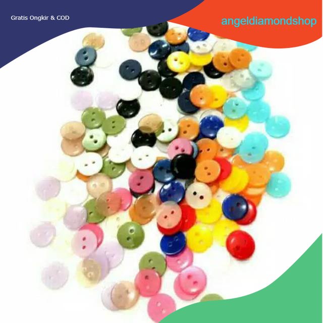 Jual WARNA WARNI Isi 144 pcs Diameter 11 mm - Kancing Baju Gepeng ...