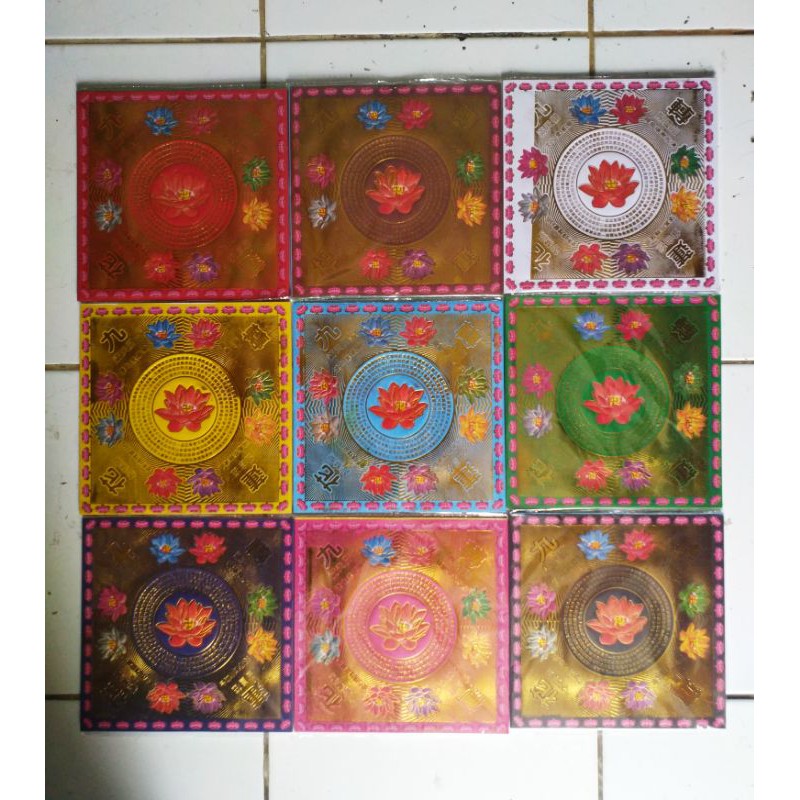 Jual Kertas sembahyang teratai mantra 9 warna | Shopee Indonesia