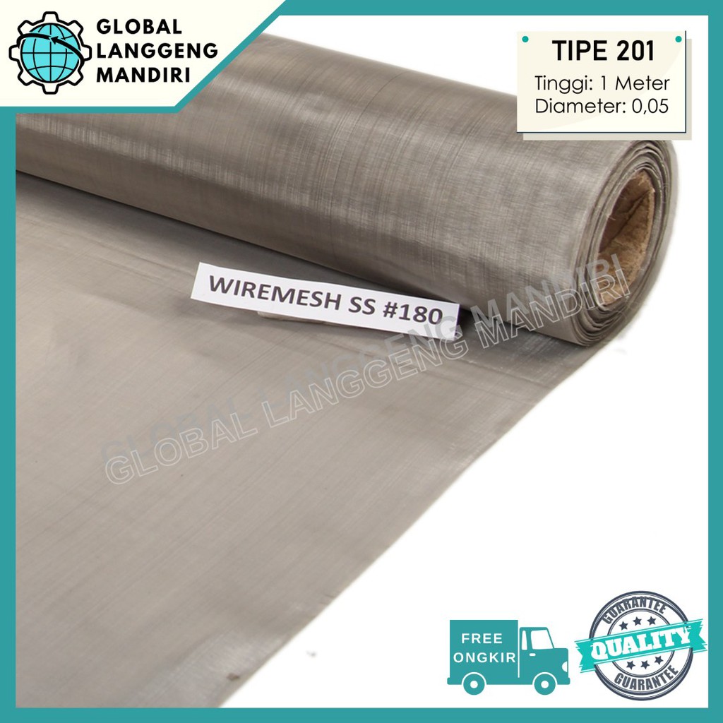 Jual WIRE MESH 180 STAINLESS (201) 1MX1MX0.05MM /WIREMESH #180 AIR ...