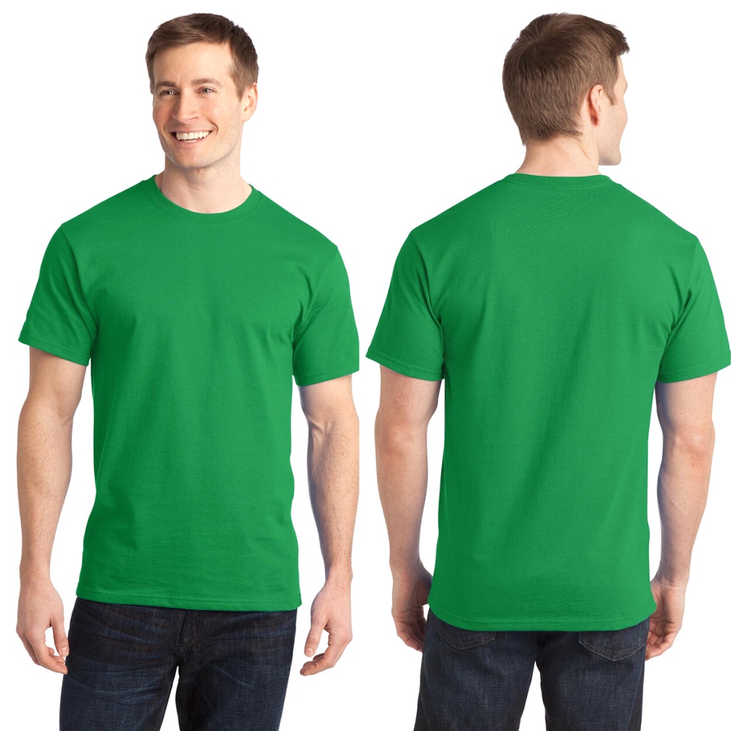 Jual Baju Kaos Warna Hijau Fuji Lengan Pendek Polos O Neck Unisex Bahan ...