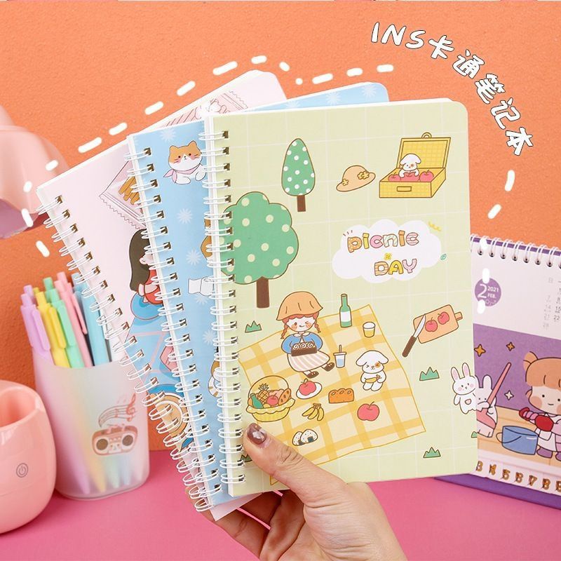 Jual Buku Catatan Notebook A5 Motif Lucu Fancy Kartun Karakter Cute Notebook Spiral A5