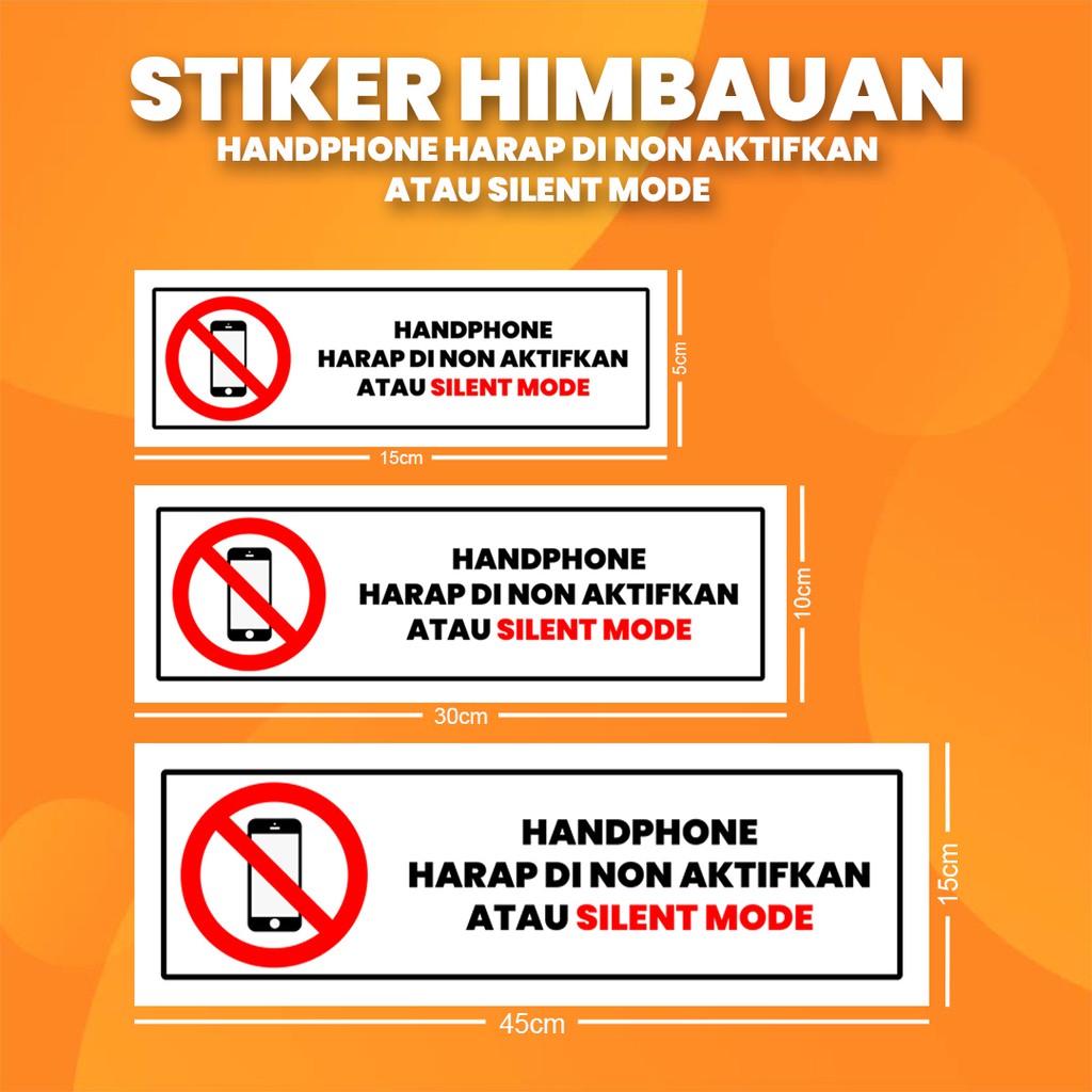 Jual Stiker K3 Mode Diam HP / Sticker HSE Silent Mode HP (Anti Air ...