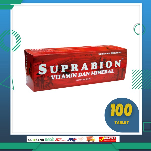 Jual Suprabion Vitamin Mineral Suplemen Anemia Box 100 Tablet | Shopee ...