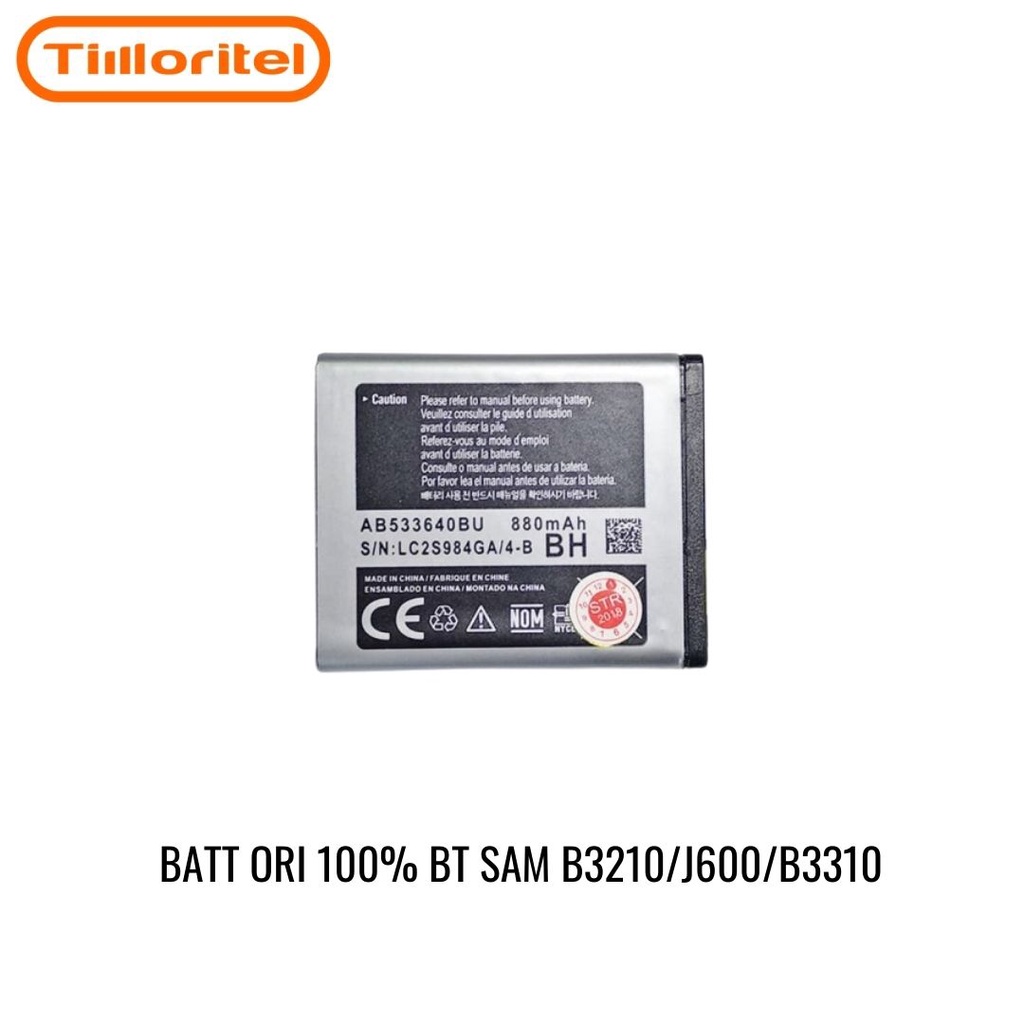 Jual BATTERY ORI 100% BT SAM B3210/J600/B3310 | Shopee Indonesia