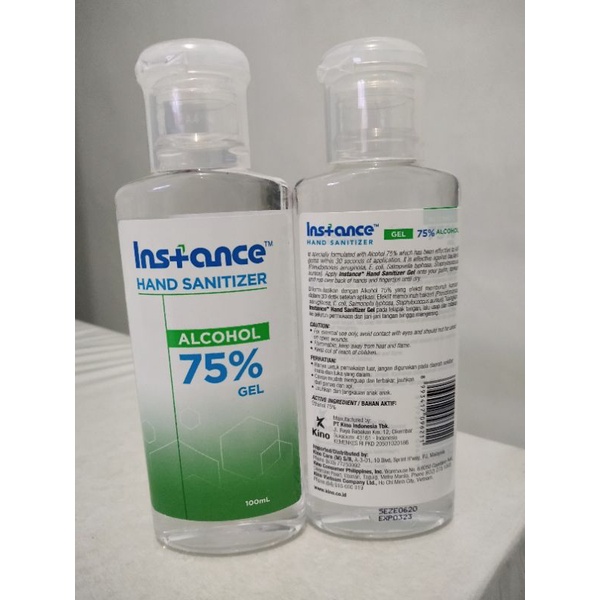 Jual Instance hand sanitizer gel alcohol 75% 100ml | Shopee Indonesia