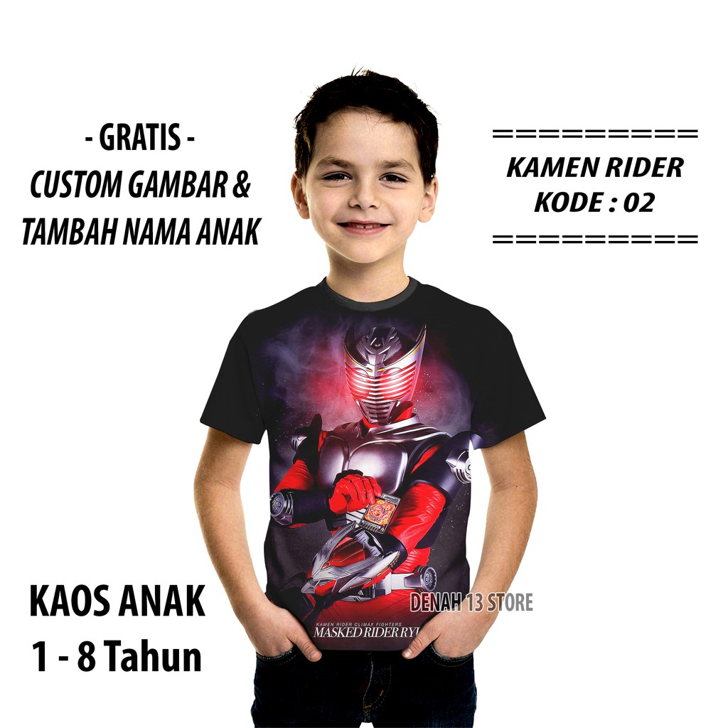 Jual Kaos Baju Anak Kamen Rider Series Karakter Masked Rider Ryuki ...
