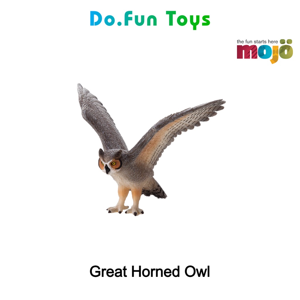 Jual MOJO Animal Figurine | GREAT HORNED OWL / Mainan Miniatur Binatang ...