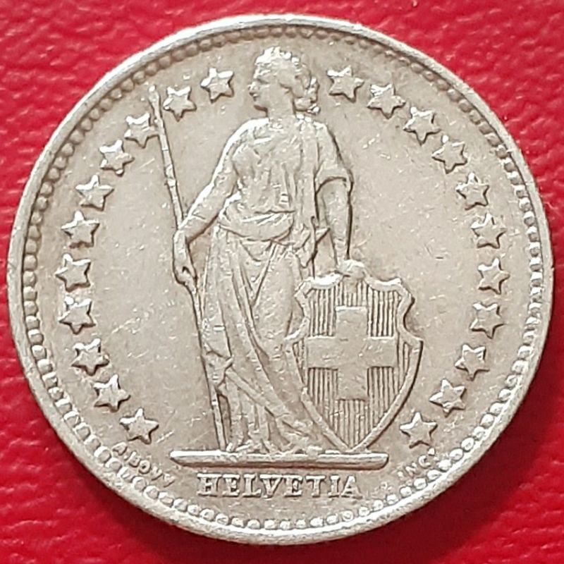 Jual Uang Koin Perak Kuno 1/2 Franc Swiss Tahun 1946 Silver Coin ...