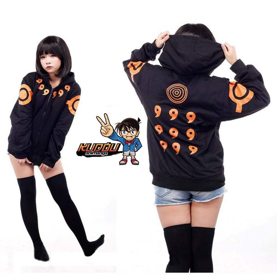 Jual Jaket Naruto RIKUDO OBITO Orange Logo Cotton Fleece | Shopee Indonesia