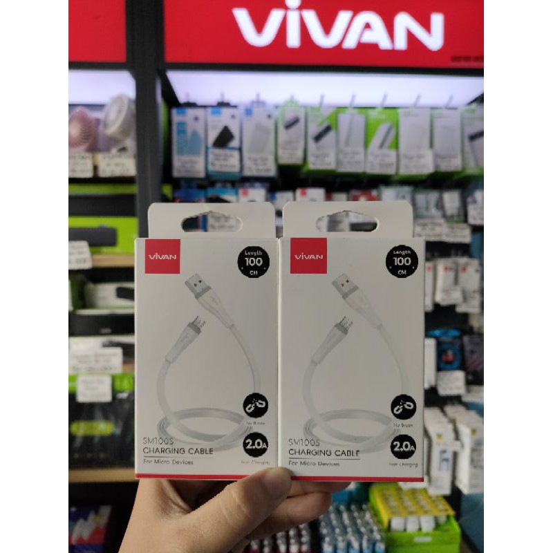Jual Kabel Data Micro VIVAN SM100S 100CM | Fast Charging 2A For Android ...