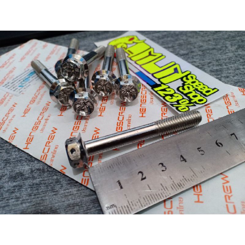 Jual baut probolt stainless flower 8x60 drat 12 panjang 6cm heng ...