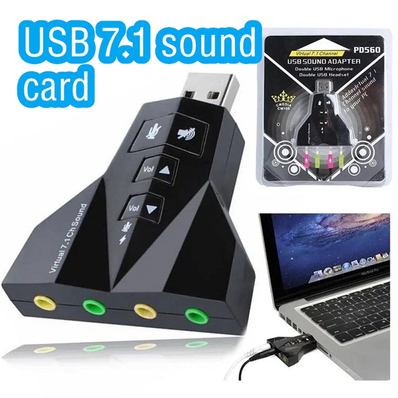 Jual Usb SoundCard 7.1 Double-Virtual SoundCard 7.1 4 interfaces USB ...