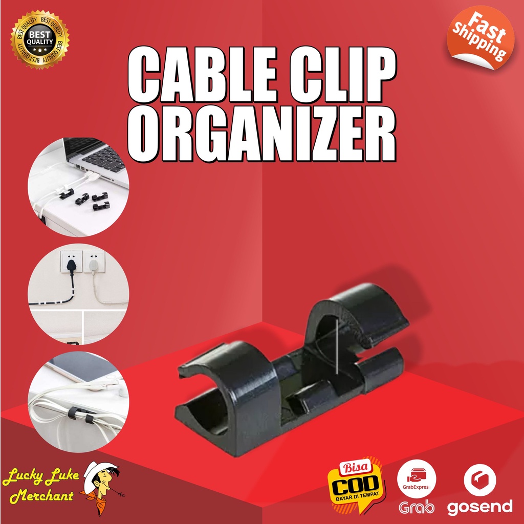 Jual Cable Clip Organizer Kabel Manajemen Management Cord Holder ...