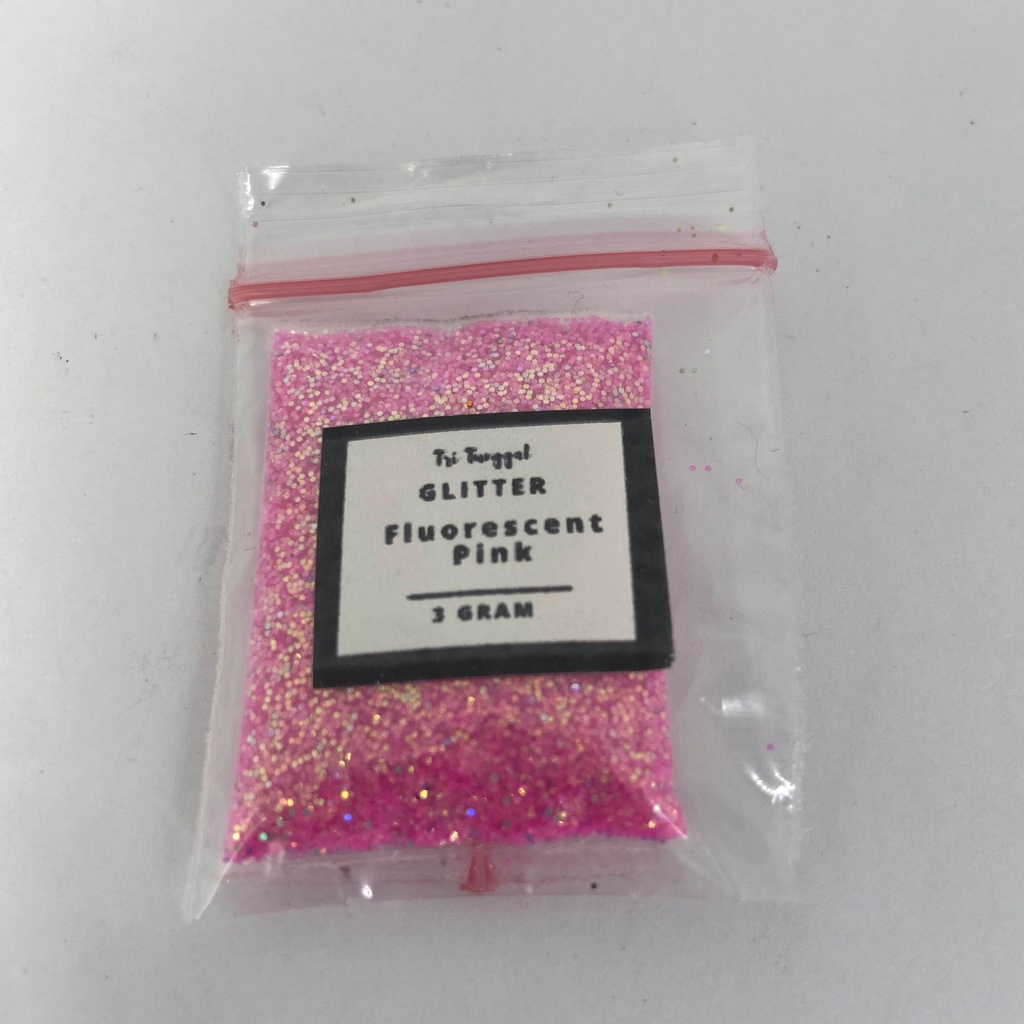 Jual Sparkle Glitter FLUORESCENT PINK 3 gr 3gr Stabilo Powder Serbuk ...