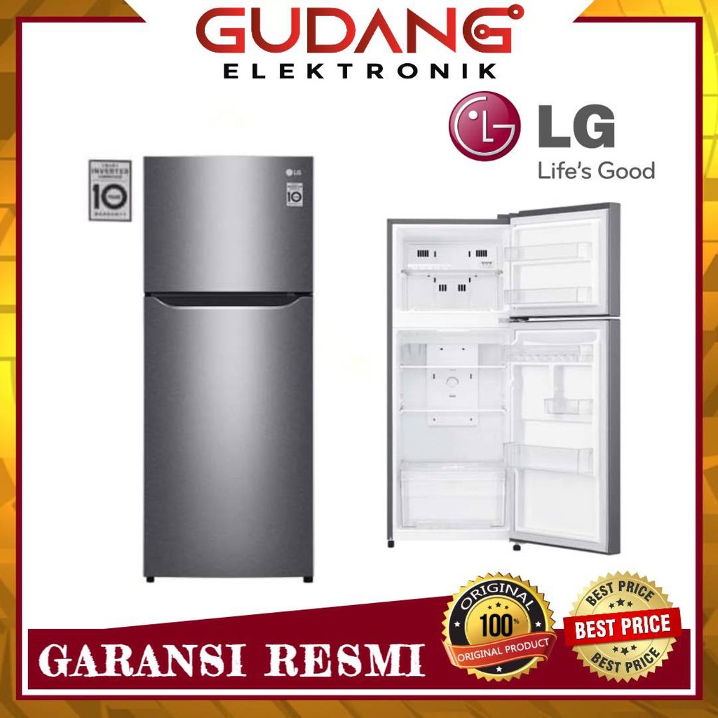 Jual LEMARI ES 2 PINTU LG GN 222 SQIB INVERTER KULKAS LG 222 SQIB INV 10 TAHUN | Shopee Indonesia