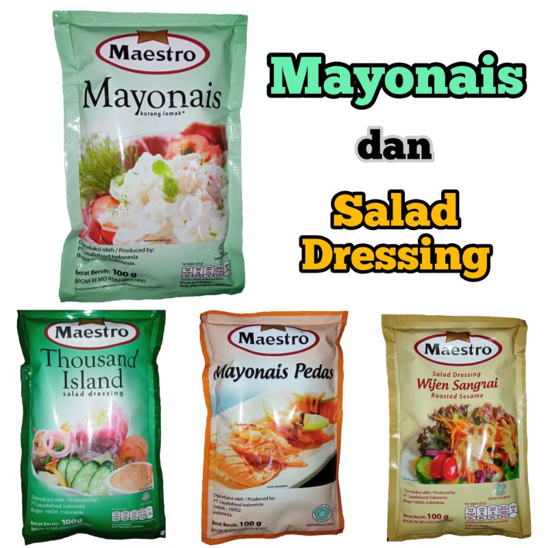 Jual MAYONAIS & SALAD DRESSING MAESTRO SACHET - Mayones Biasa, Pedas ...