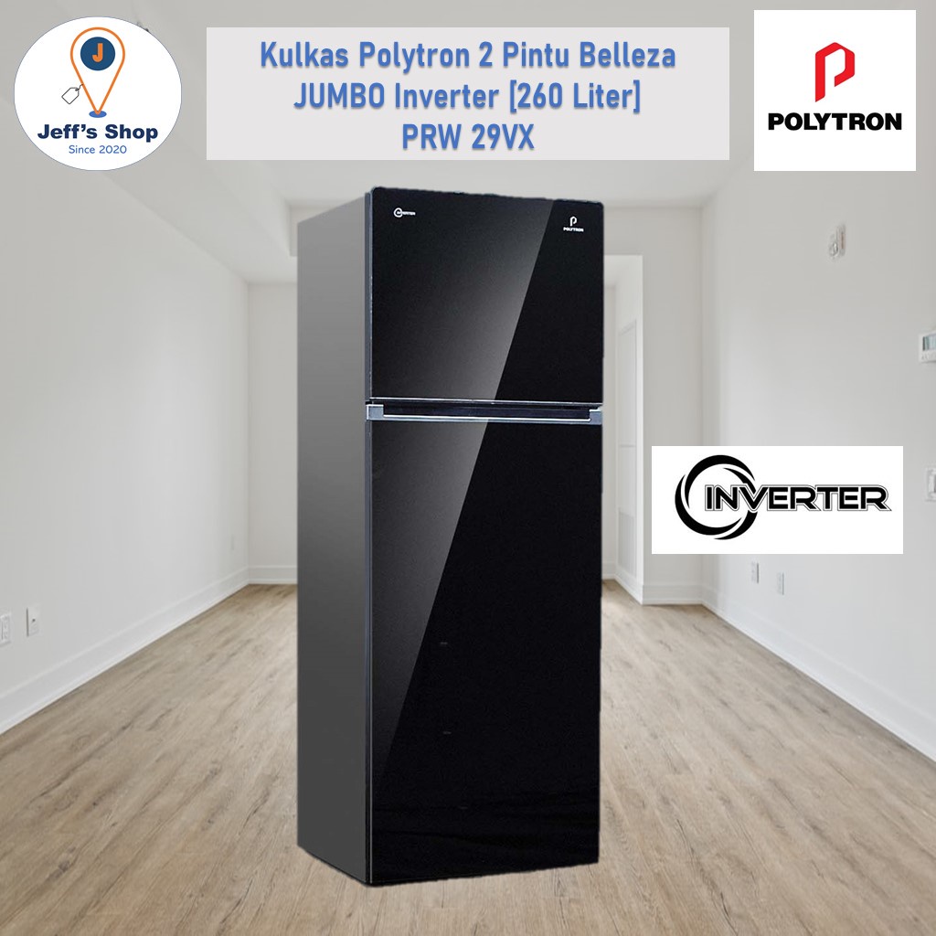 Jual Kulkas Polytron Belleza JUMBO 2 Pintu Inverter [260 Liter] PRW ...