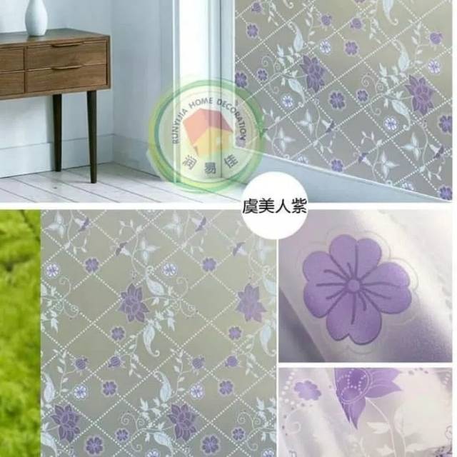 Jual Sticker khusus kaca sunblast kode SK0537 bunga ungu | Shopee Indonesia
