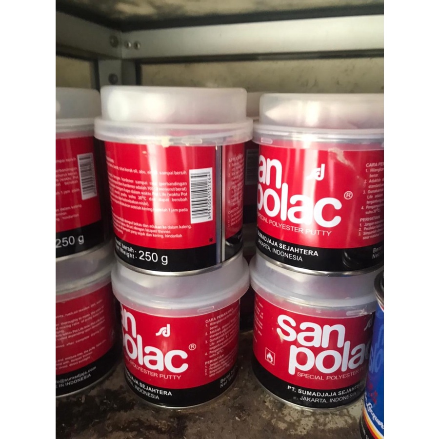 Jual dempul sanpolac kecil dempul besi 250 gram polymer plastik san ...
