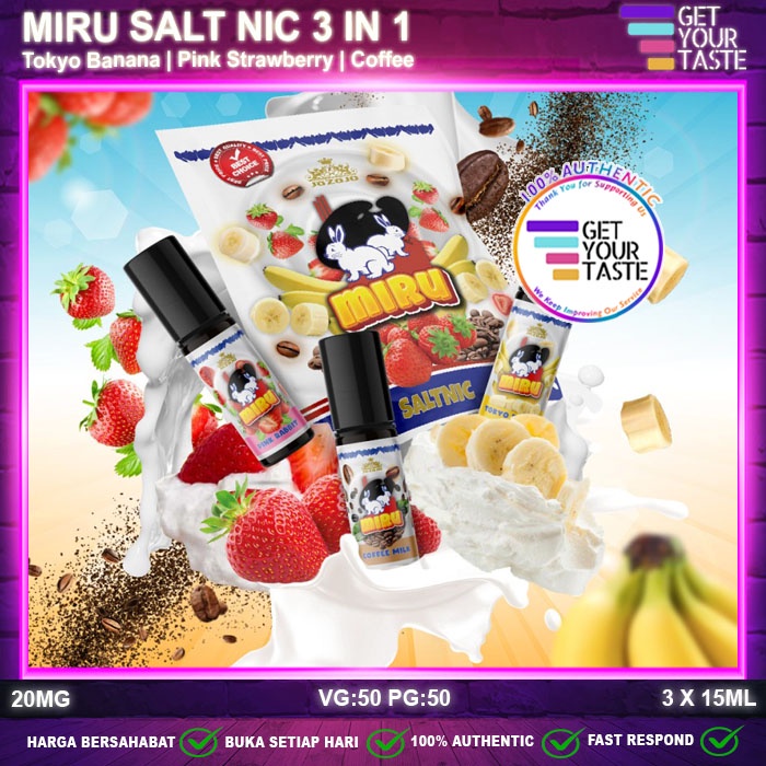 Jual Liquid Miru Creamy Series Salt Nic Pack Edition 3X15ML by Jozojo ...