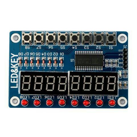 Jual TM1638 Seven Segment Digital Tube 8 Digit LED Key Display Module ...