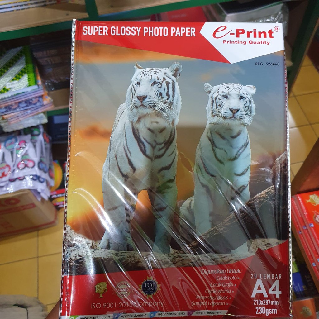 Jual KERTAS FOTO A4 230 GRAM SUPER GLOSSY PHOTO PAPER A4 230 GSM ...