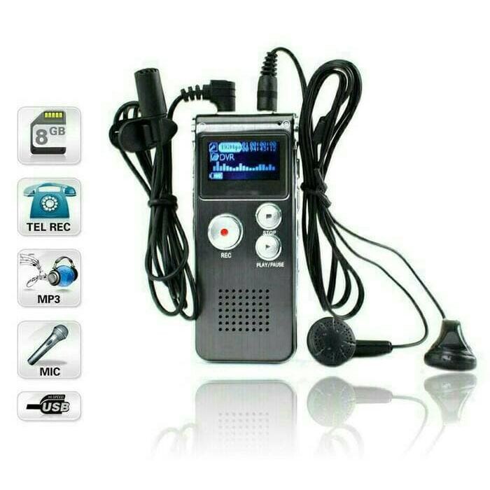 Jual USB Digital Voice Recorder 8GB + Mp3 Player | Shopee Indonesia