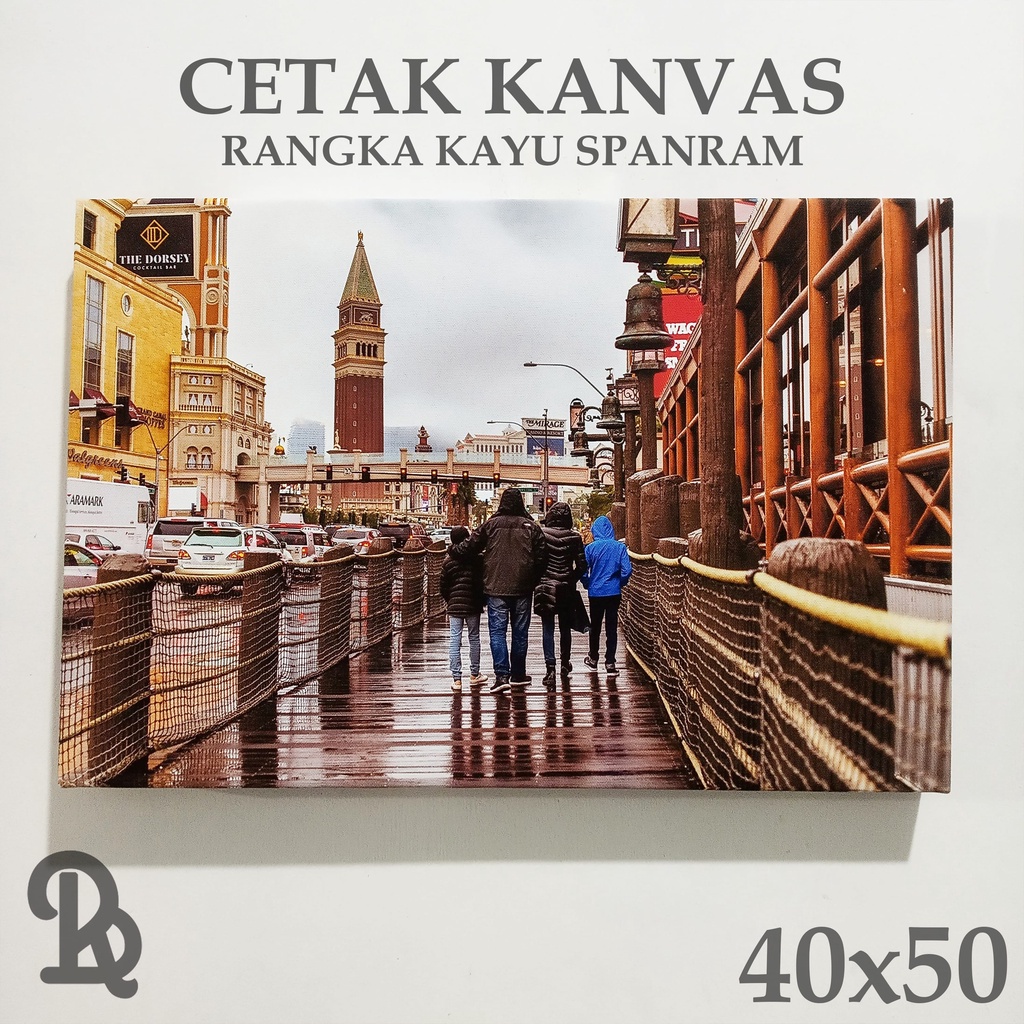 Jual cetak foto kanvas + rangka kayu spanram (40x50cm) canvas photo ...