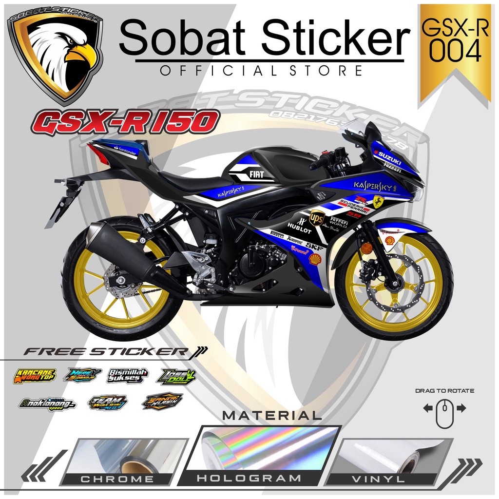 Jual STRIPING GSX-R150, STRIPING VARIASI HOLOGRAM CHROME VINYL UV ...
