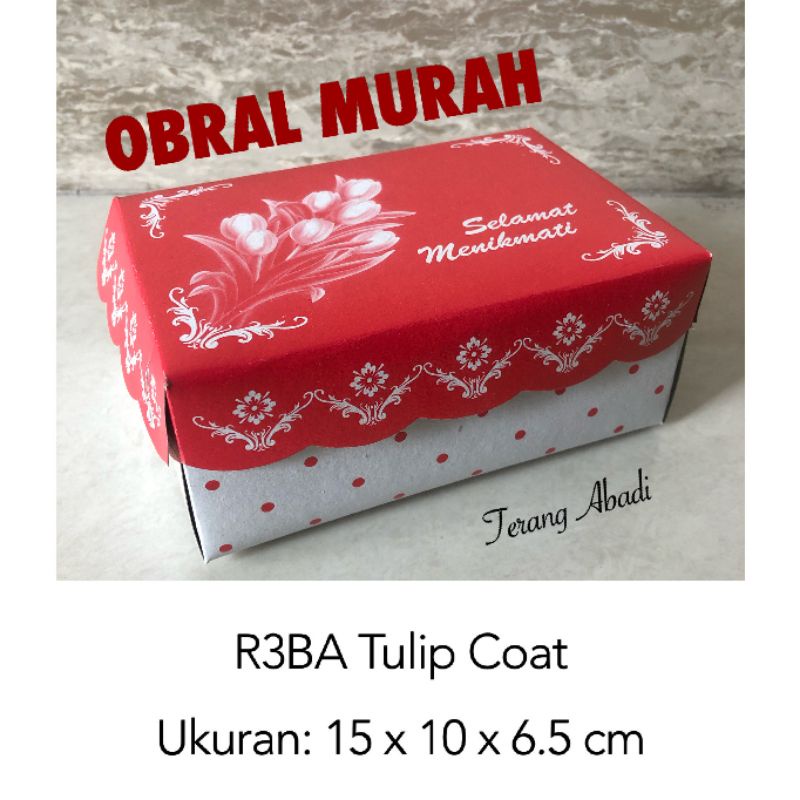 Jual BAHAN KILAP Dus R3BA 15 x 10 x 6.5 cm Tulip Coat Kilap Merah Hijau ...