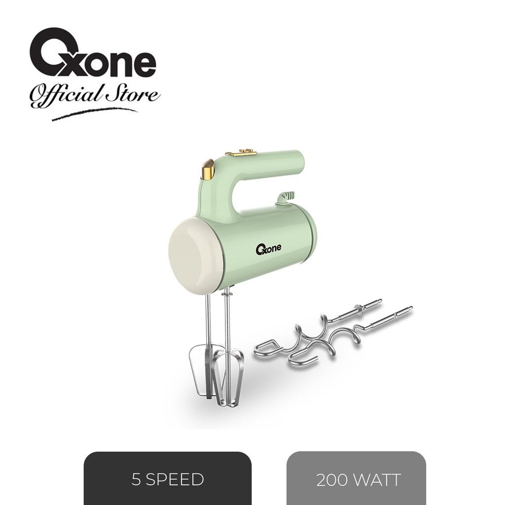 Jual OXONE OX203PG Cute Hand Mixer Pink Green/200 Watt/2 Pengocok/5 ...