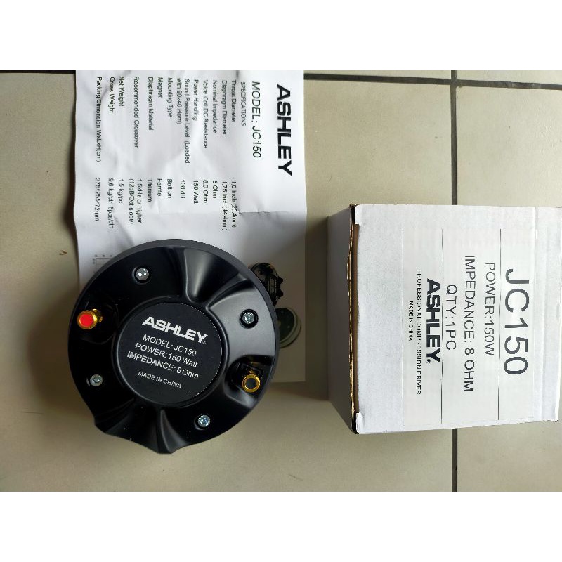 Jual TWEETER ASHLEY JC150 COMPRESSOR DRIVER JC 150 | Shopee Indonesia