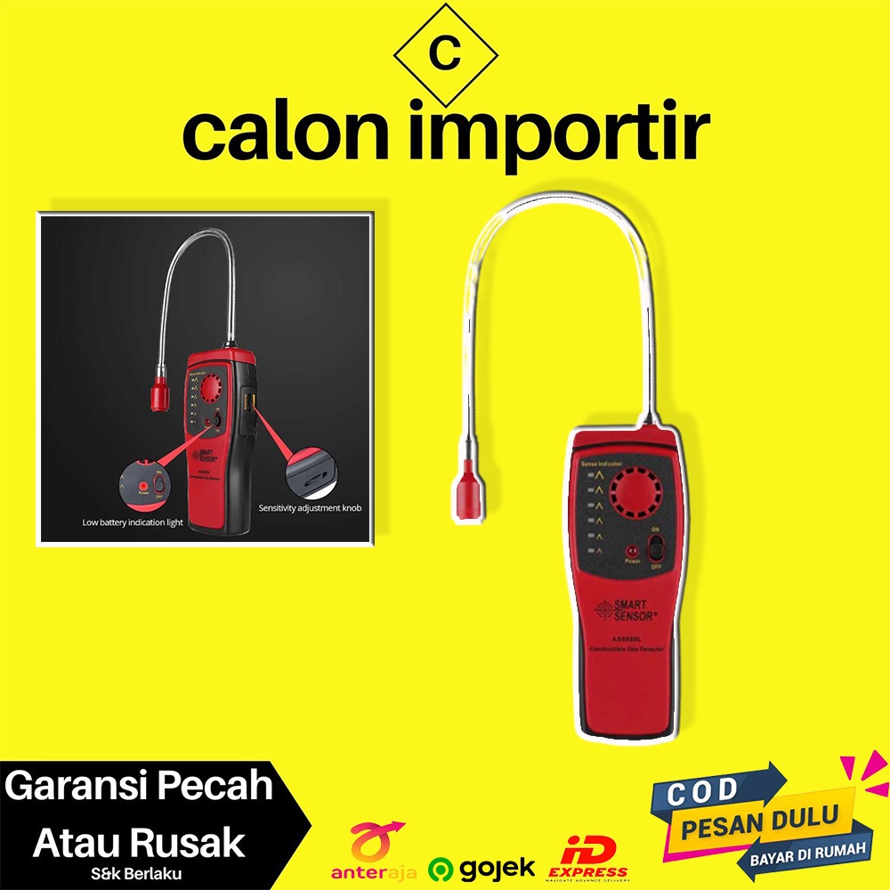 Jual Alat Deteksi Gas Bocor Analyzer Combustible Detector Multifungsi ...